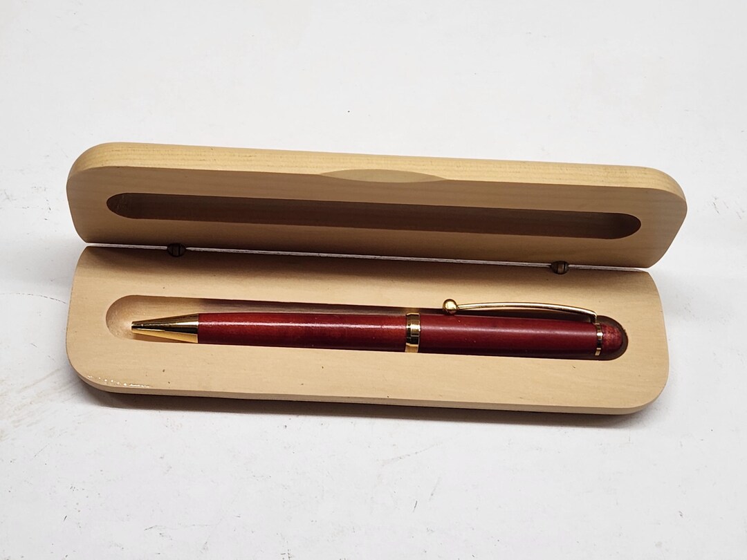 Single Rosewood or Maple Wood Pen and Pencil Set With Box - Etsy