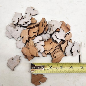 200 Cherry Wood Michigan State Cut Outs Other States Available - Etsy