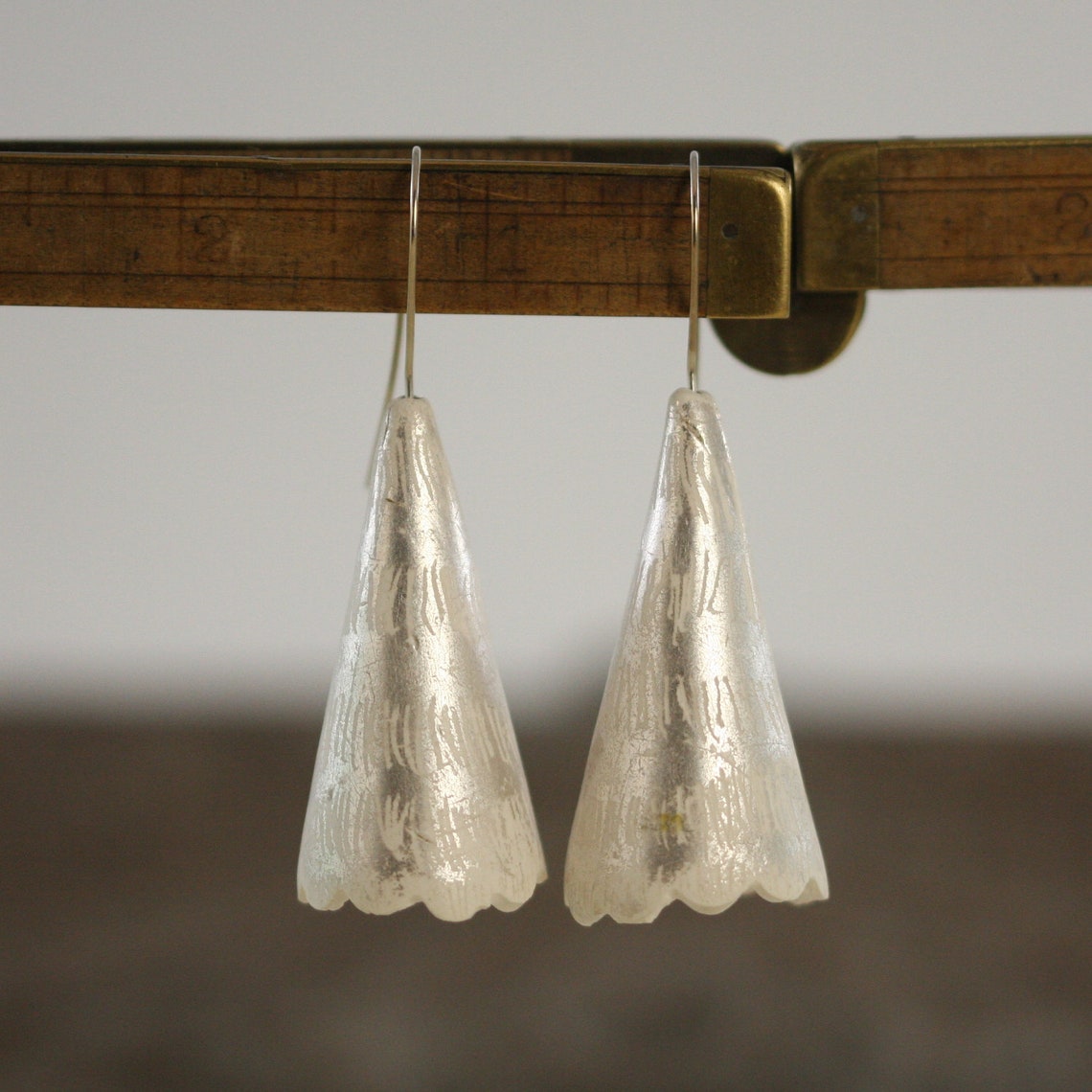 Shimmering Silver Cones With Scalloped Trim - Etsy Ireland