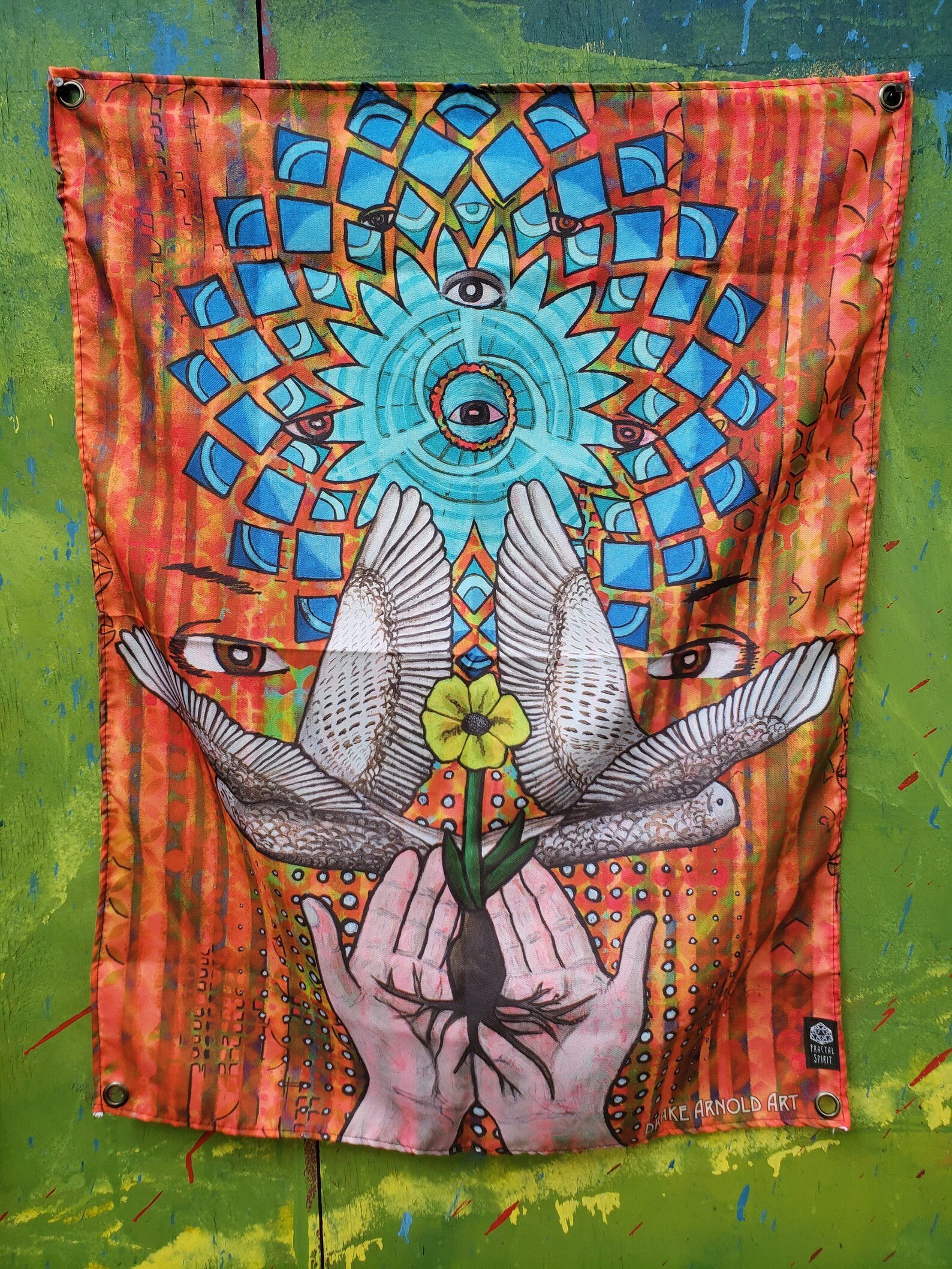 Mini-tapestry Flame in the Void - Etsy