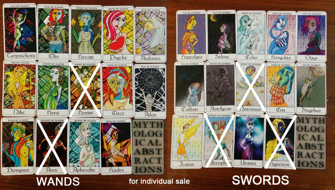 Single cards Greek Mythology Tarot Cards individual sale | Etsy