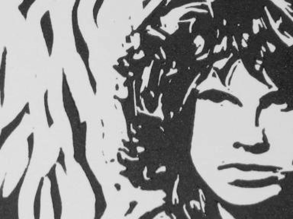 Jim Morrison Hand-pulled Relief Print Linocut the Doors | Etsy