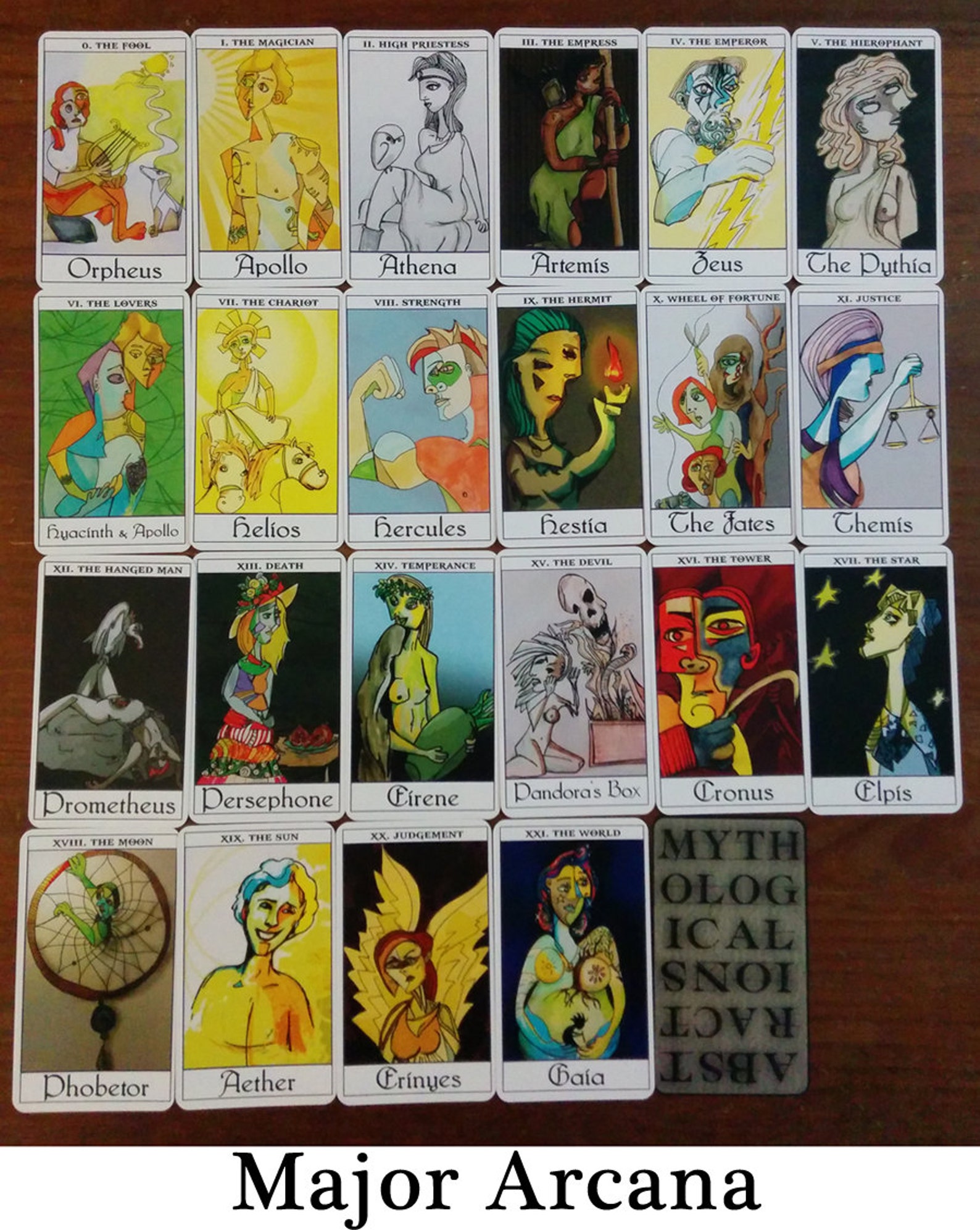 Greek Mythology Tarot Deck, Tarot Cards, Cubism-inspired, Mythological ...