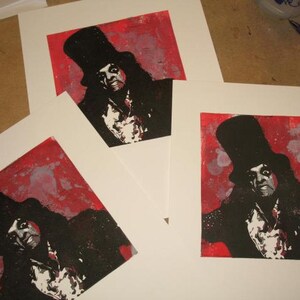 Alice Cooper Reduction Linocut Print - Etsy