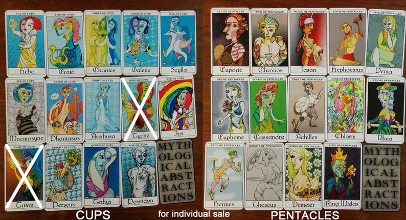 Single Cards Greek Mythology Tarot Cards Individual Sale | Etsy