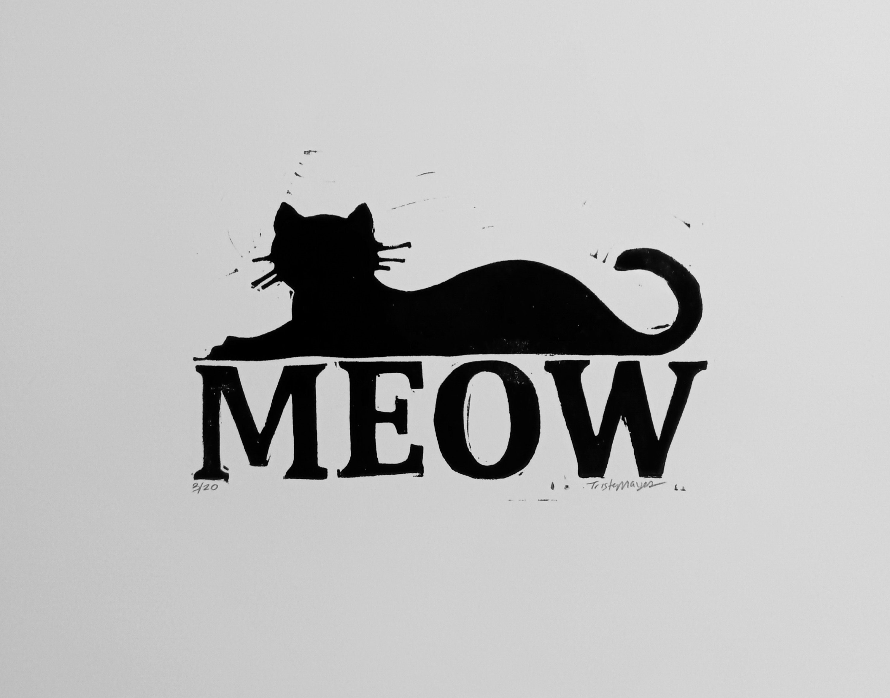 Meow Word Art