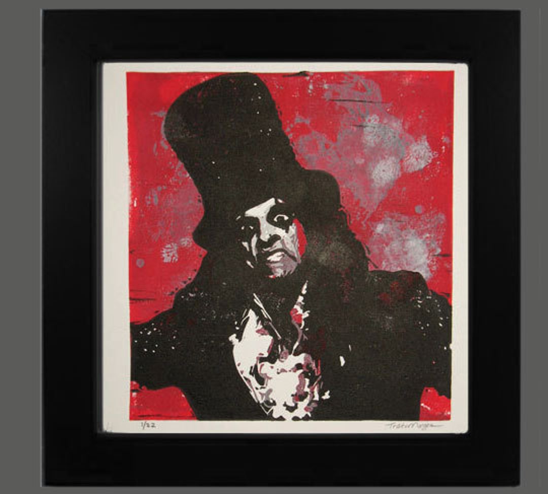 Alice Cooper Reduction Linocut Print - Etsy