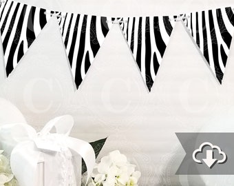 Leopard Print Banner Printable DIY Custom Banner Animal | Etsy