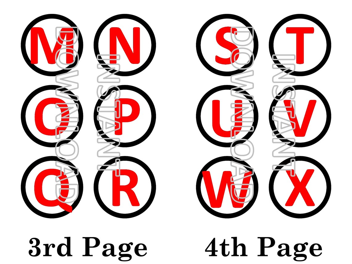 Red Alphabet Banner Letters Printable Red Bunting Letters - Etsy