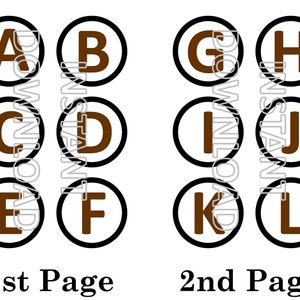 Brown Alphabet Banner Letters Printable Brown Bunting - Etsy