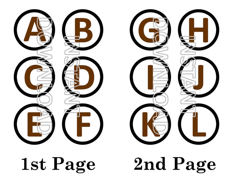 Brown Alphabet Banner Letters Printable Brown Bunting - Etsy