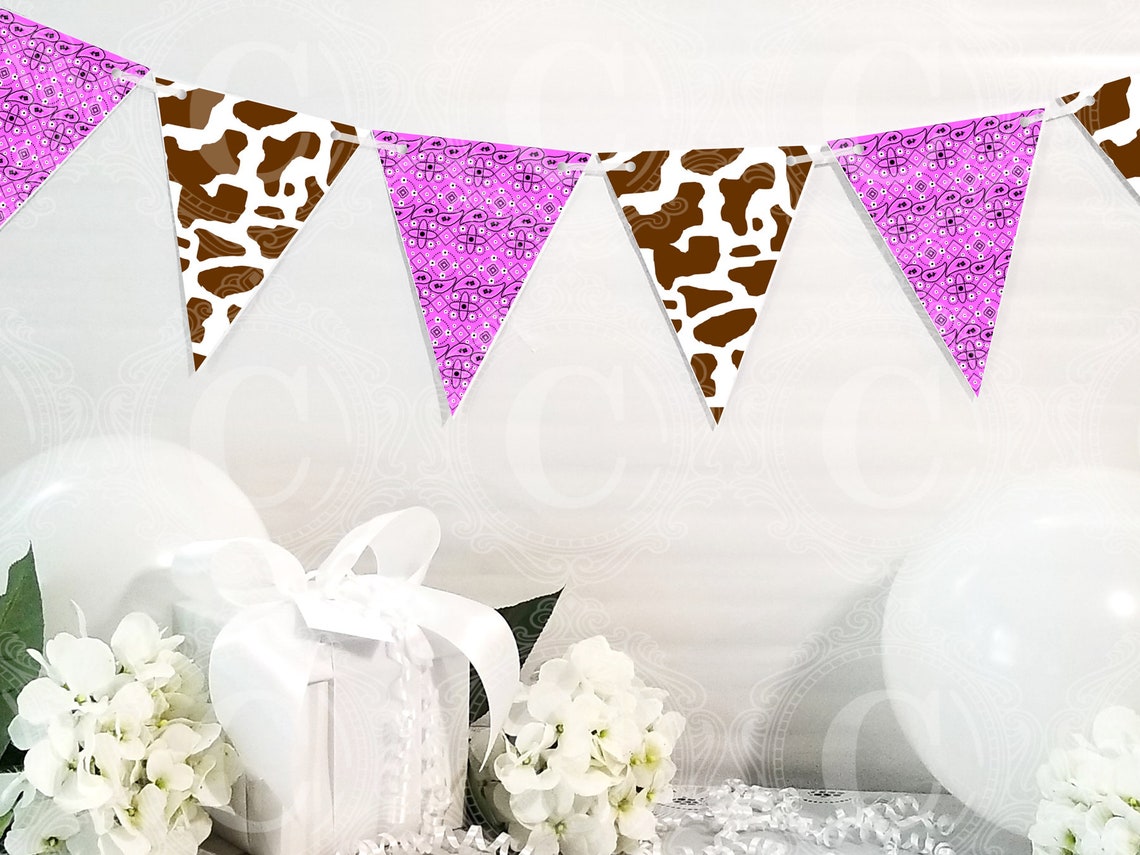 Girls Country Banner Printable Girls Farm Party Decor Brown - Etsy
