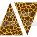Gold Giraffe Banner Printable, DIY Custom Banner, Jungle Safari, Animal ...