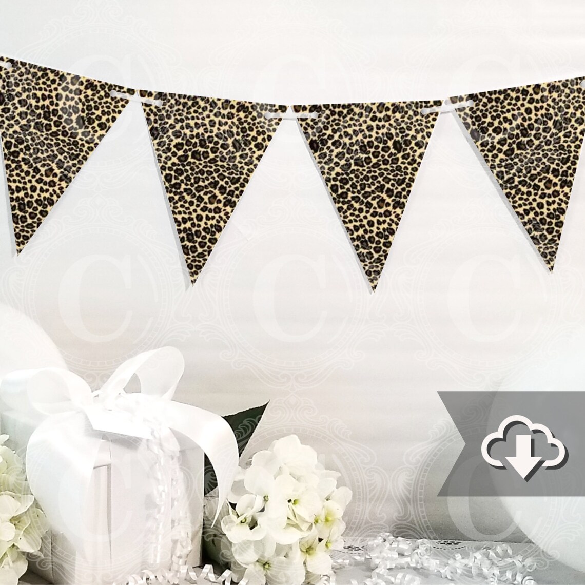 Leopard Print Banner Printable DIY Custom Banner Animal - Etsy