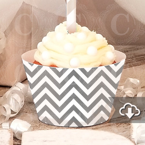 Chevron Cupcake - Etsy