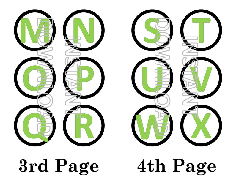 Lime Green Banner Alphabet Letters for Personalized Banner - Etsy