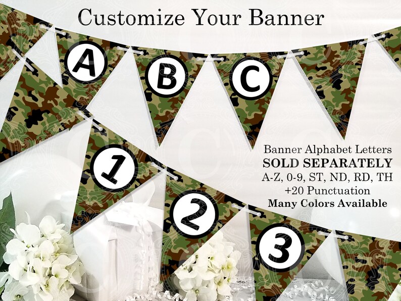 Camo Camouflage Banner Printable DIY Custom Banner Hunting - Etsy