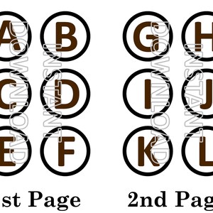 Chocolate Brown Alphabet Banner Letters Printable, Brown Bunting ...