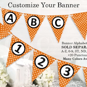 Orange Star Banner Printable DIY Custom Banner Bunting - Etsy