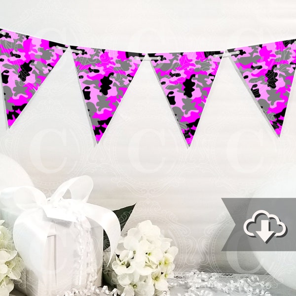 Pink Camo Party - Etsy