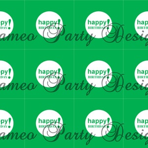 Green Birthday Cupcake Toppers Printable Instant Download - Etsy