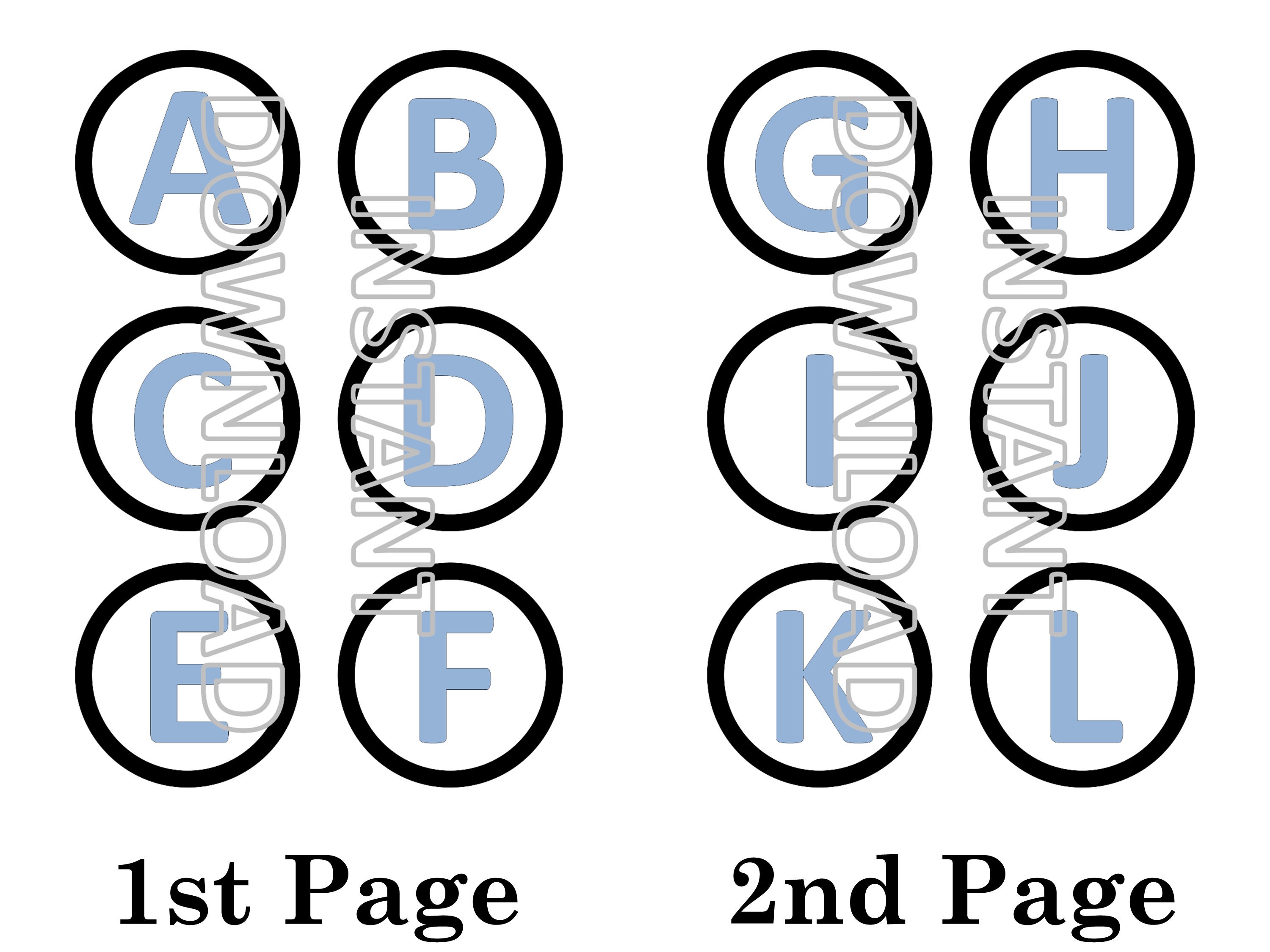 Baby Blue Banner Alphabet Letters for Personalized Banner PDF | Etsy