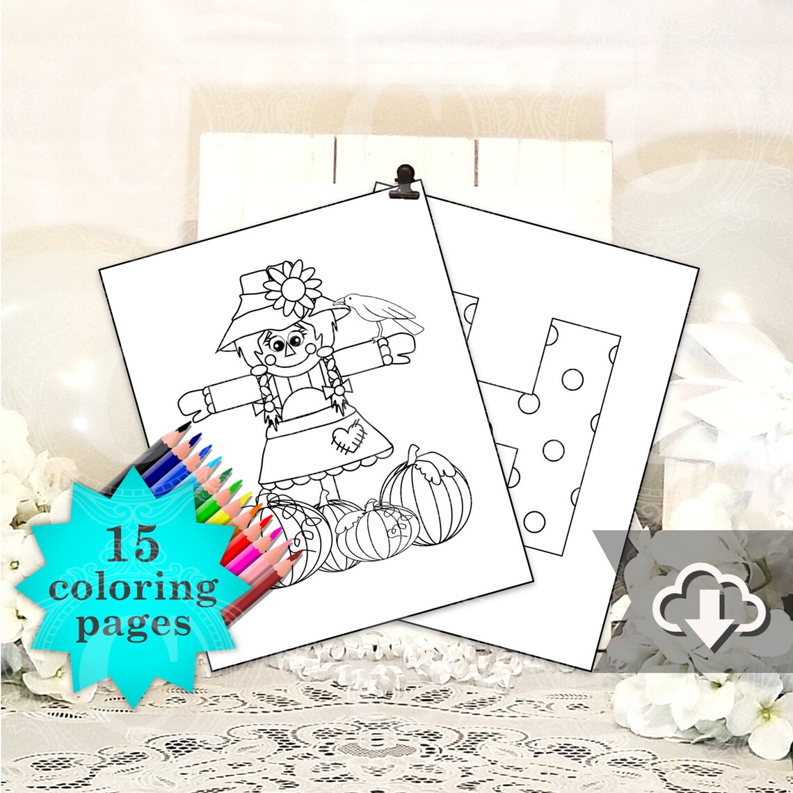 Halloween Coloring Pages Printable 15 Halloween Alphabet | Etsy