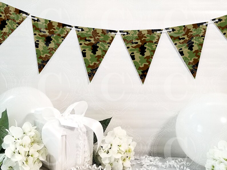 Camo Camouflage Banner Printable DIY Custom Banner Hunting | Etsy