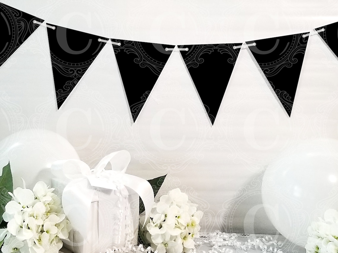 Black Solid Banner Printable DIY Custom Banner Solid Black | Etsy