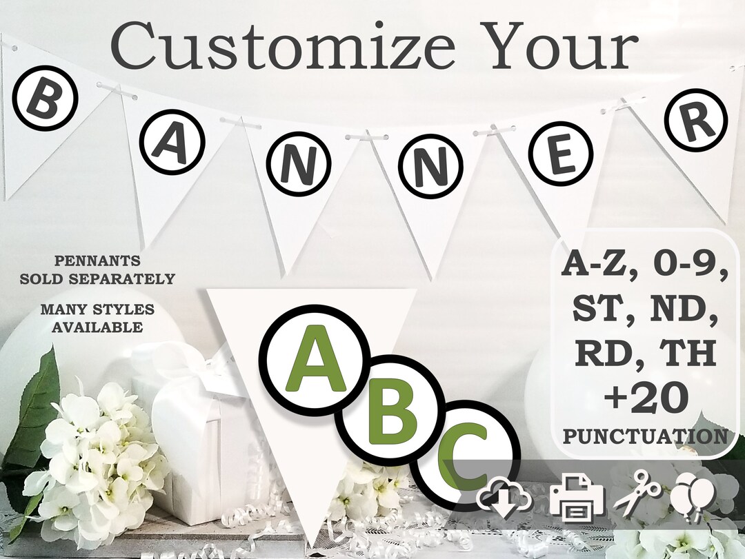 Olive Green Alphabet Banner Letters Printable, Green Bunting Letters ...