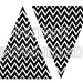 Black Chevron Banner Printable DIY Custom Banner Chevron - Etsy