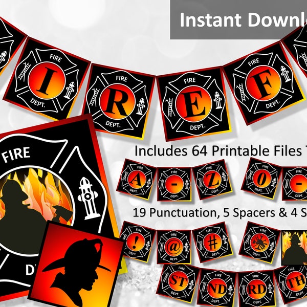 Firefighter Banner - Etsy