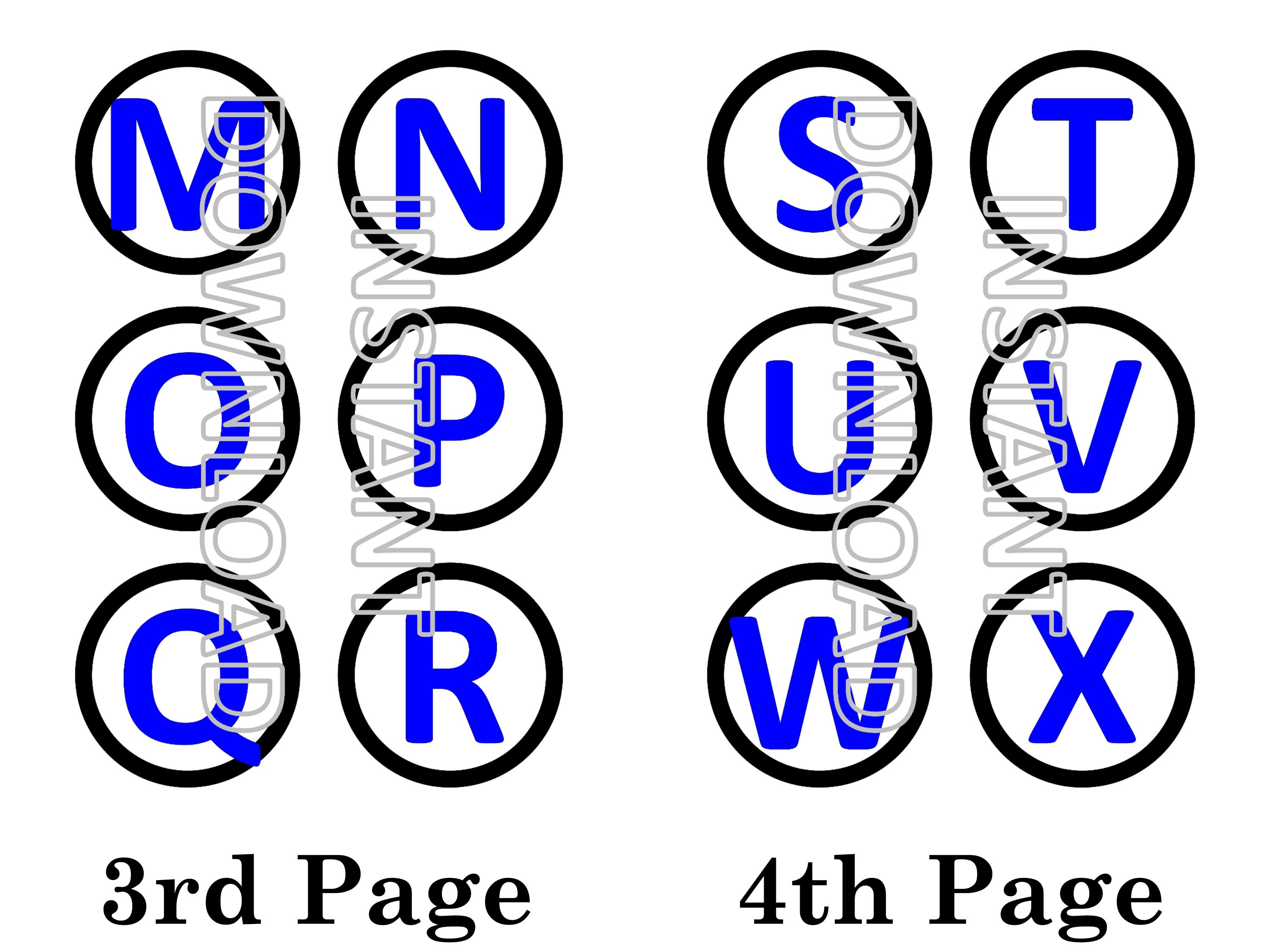 Royal Blue Alphabet Banner Letters Printable Royal Blue | Etsy