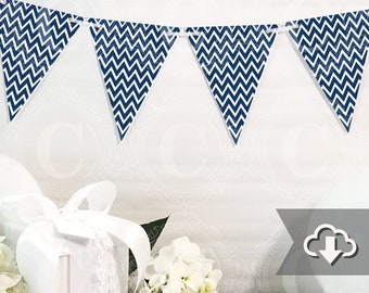 Dark Blue Chevron | Etsy
