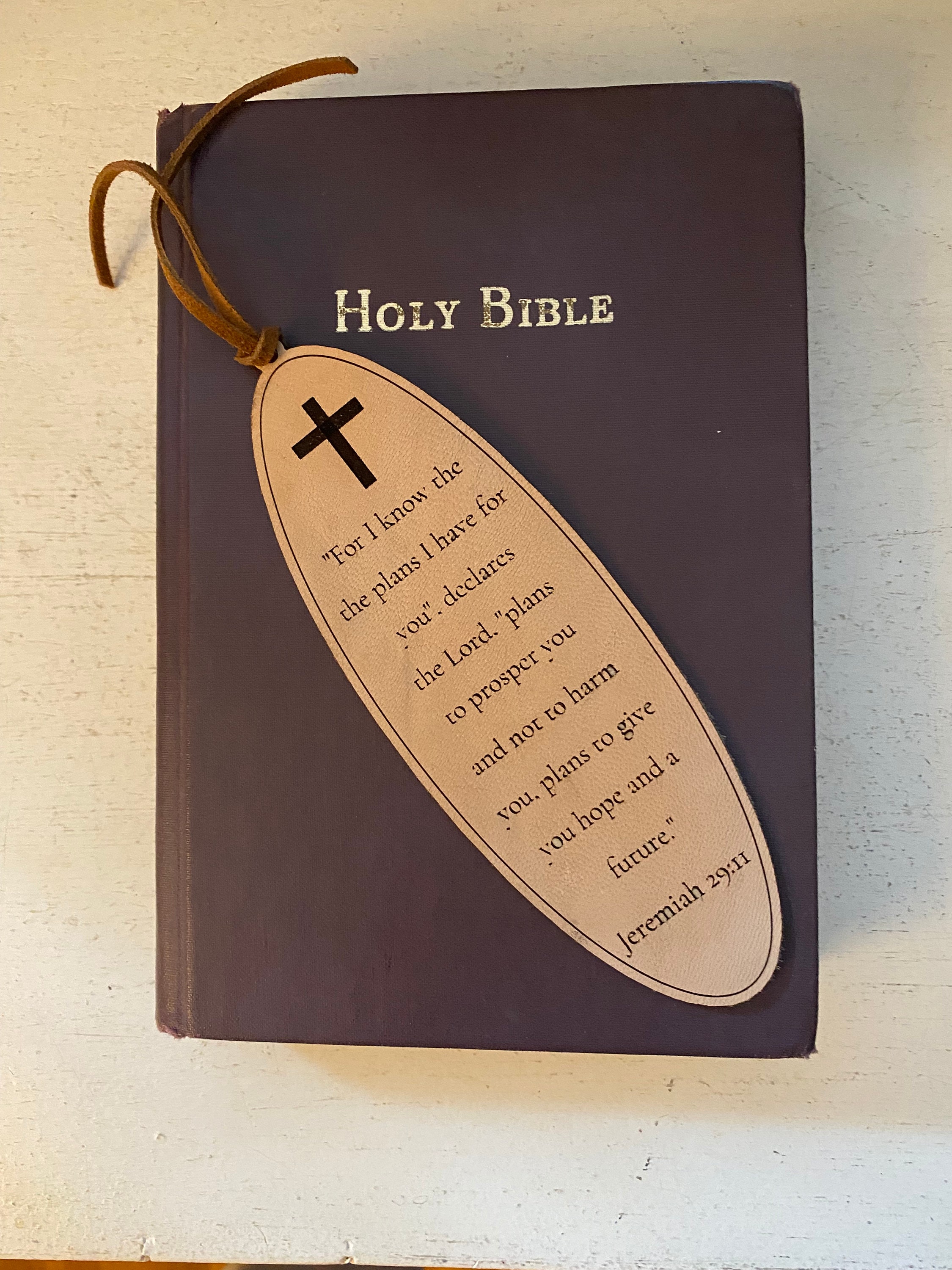 Personalized, Bookmark, Leather, Religious, Bible Verse, Personal ...