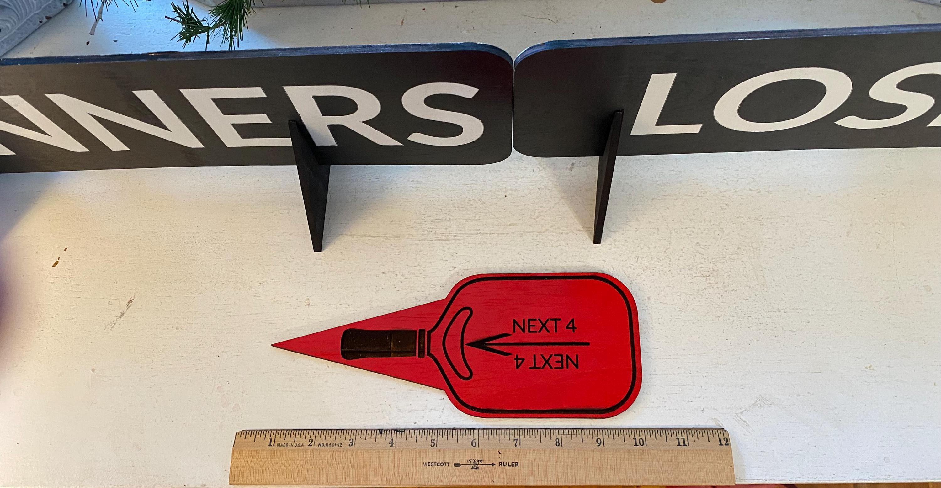 Pickleball Rotation Management Set: Handmade Wooden Winner/loser Signs ...