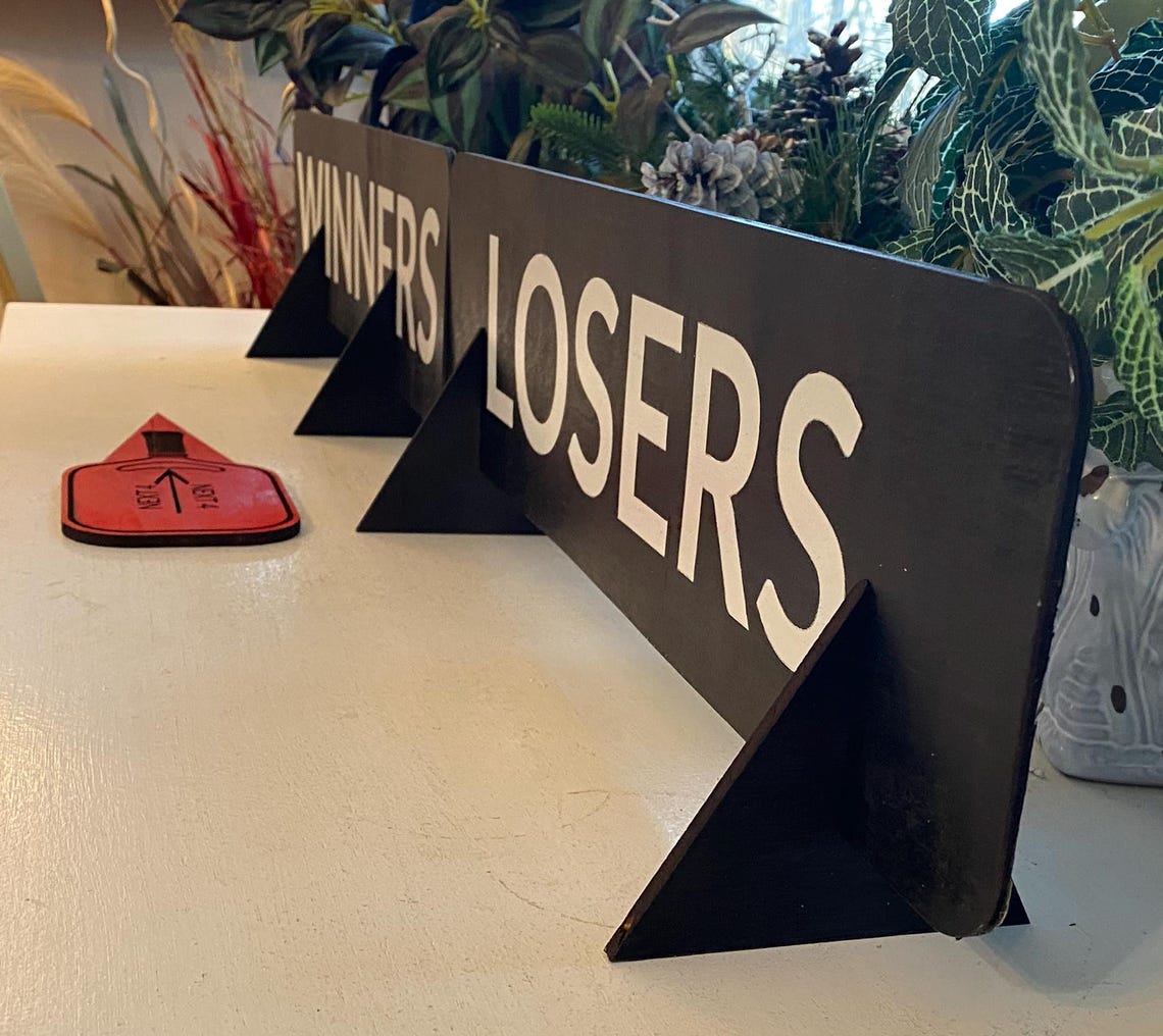 Pickleball Rotation Management Set: Handmade Wooden Winner/loser Signs ...