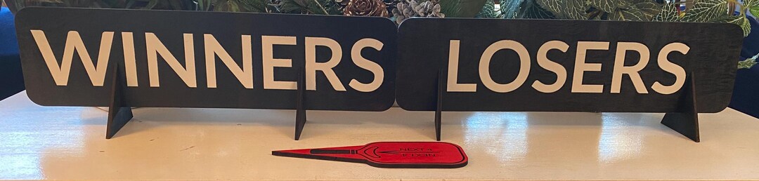 Pickleball Rotation Management Set: Handmade Wooden Winner/loser Signs ...