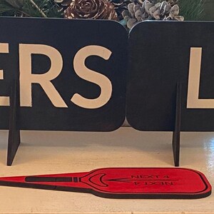 Pickleball Rotation Management Set: Handmade Wooden Winner/loser Signs ...