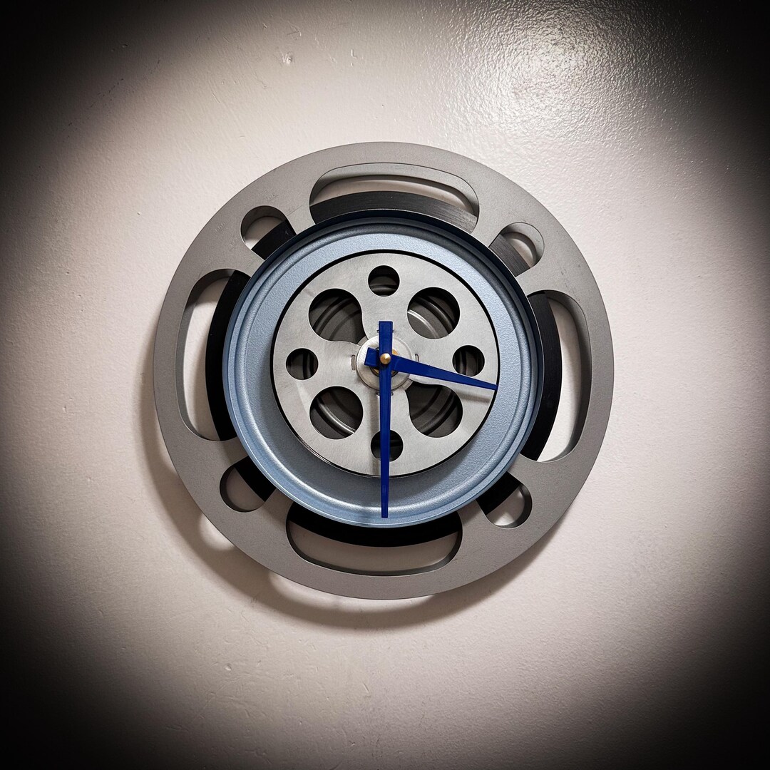 Film Reel Wall Clock, Mid Century Modern Movie Director Gift, Home ...