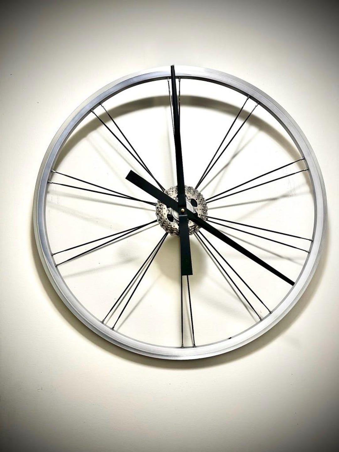 Bicycle Wheel Clock, Triathlete Gift, Mountain Biker Award, Cycling ...