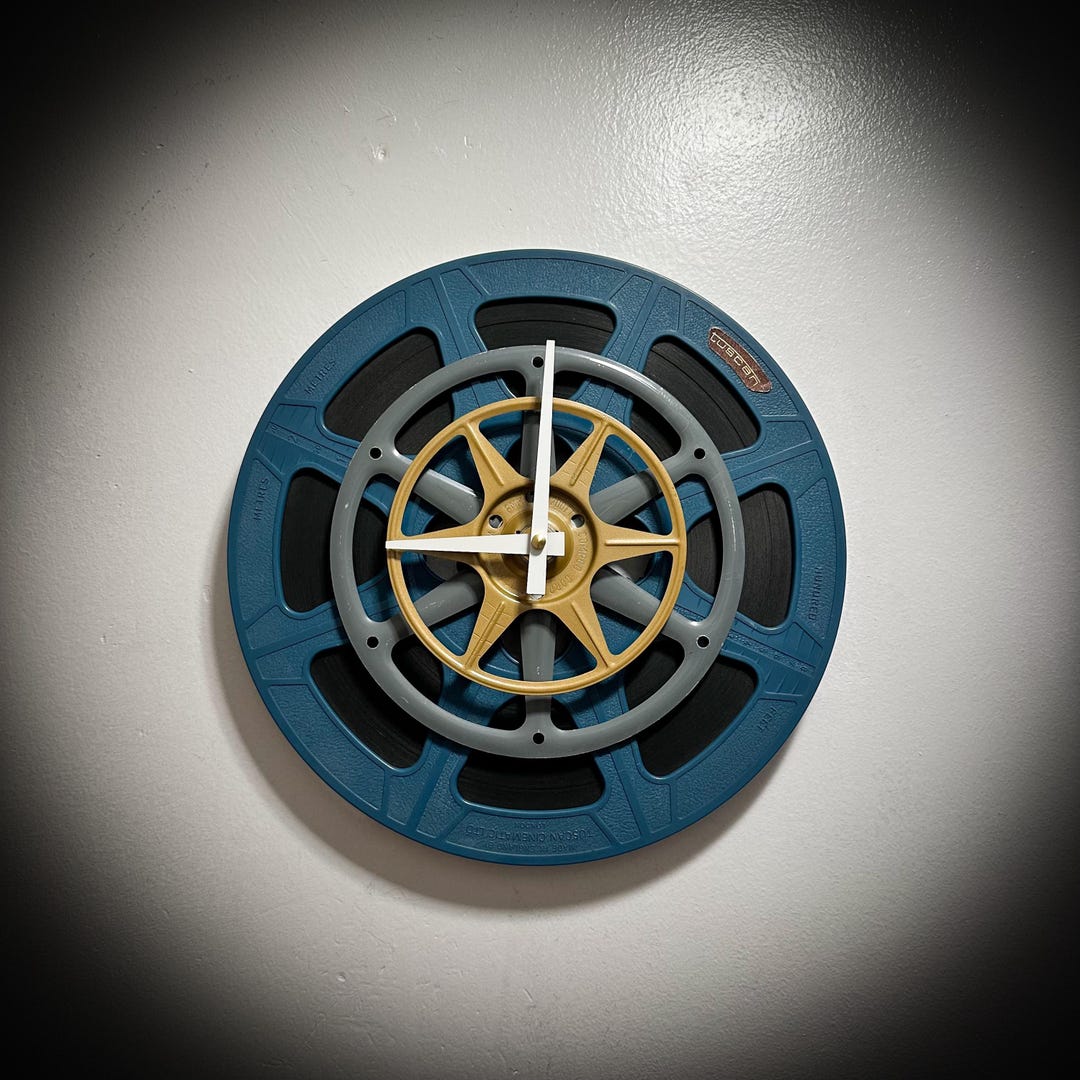 Vintage Film Reel Wall Clock, Mid Century Modern Home Theater Decor - Etsy