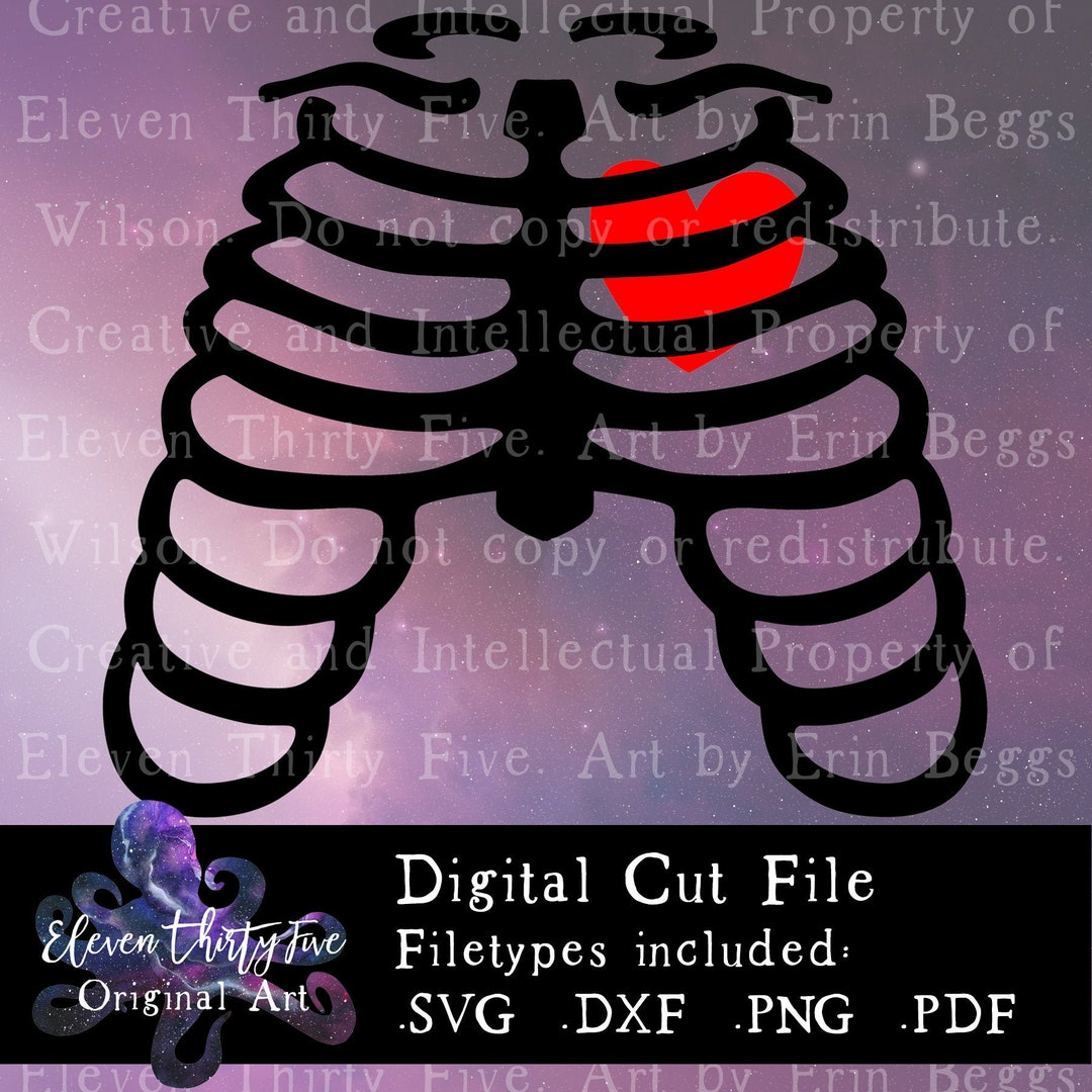 Ribcage Layered Digital Cut File SVG - Etsy