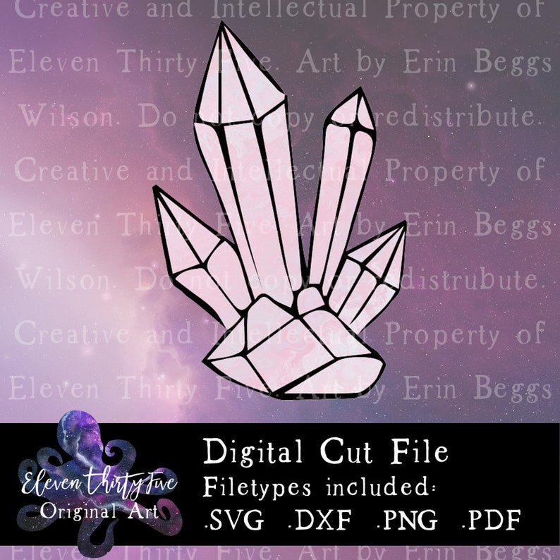 Crystal Cluster Layered Digital Cut File SVG - Etsy