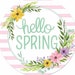 Metal Hello Spring Wreath Sign, 12"dia Spring Floral Wreath Sign ...