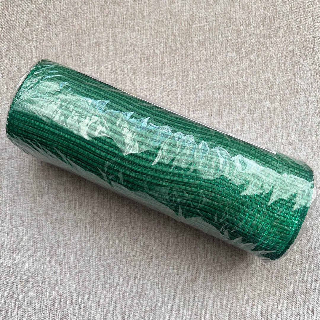 Emerald Green Deco Mesh, 10" X 10yd Horizontal Wide Stripe Mesh. - Etsy