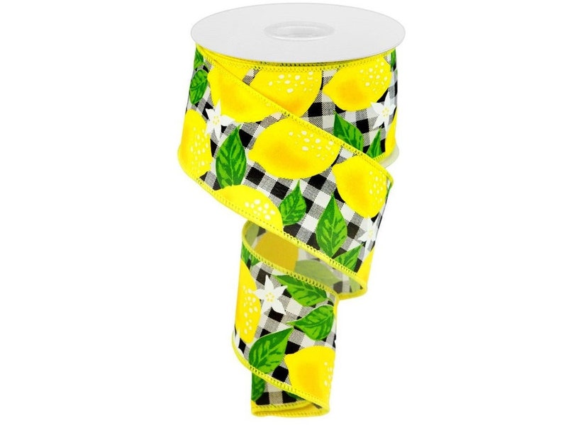 Lemon Wreath Kit Deco Mesh Wired Ribbon Wreath Sign. - Etsy