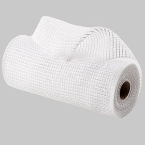 White Deco Mesh, 10 X 10yd Horizontal Wide Stripe Mesh. - Etsy