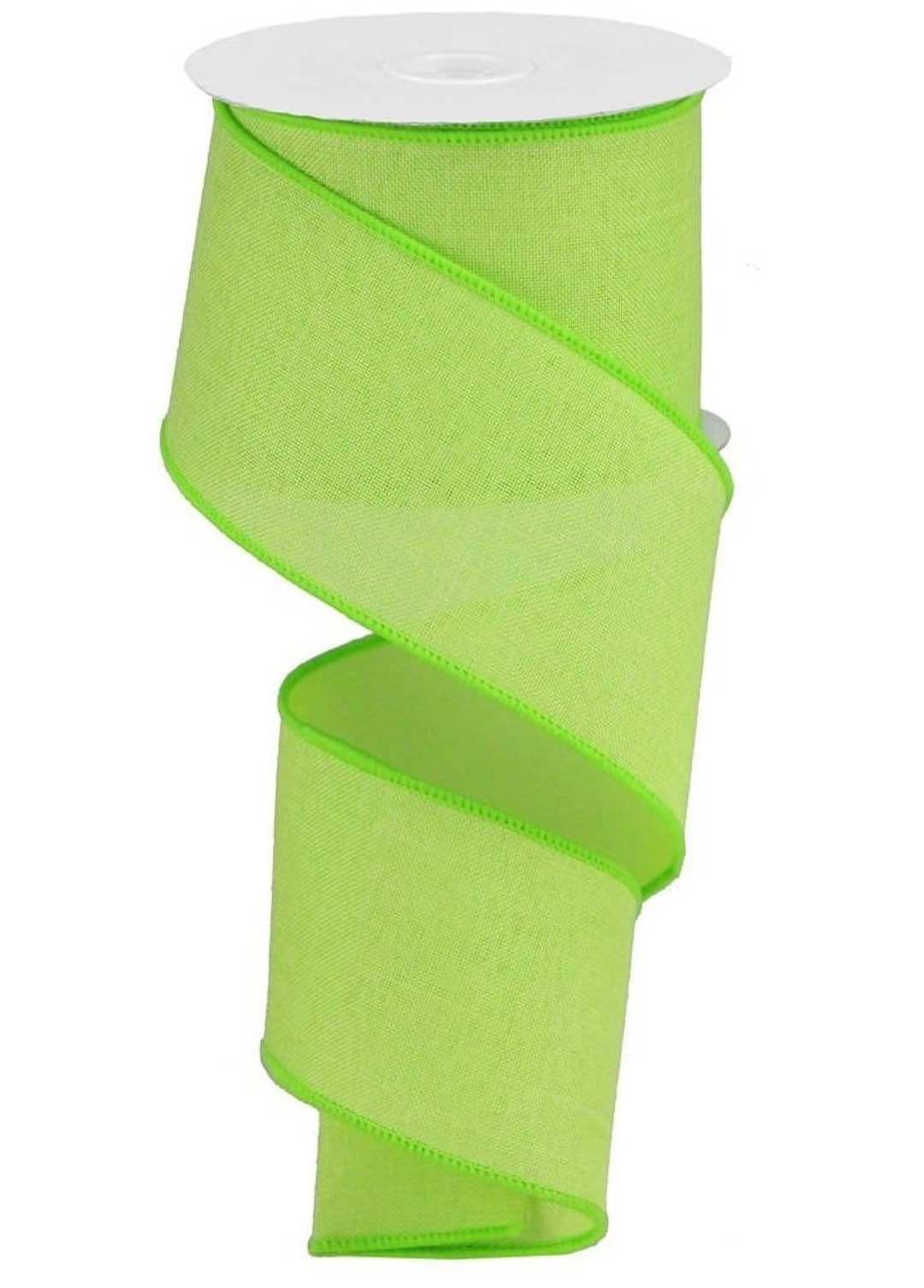 Wired Bright Green Ribbon, 2.5"x10yd Canvas RG1279H2 - Etsy