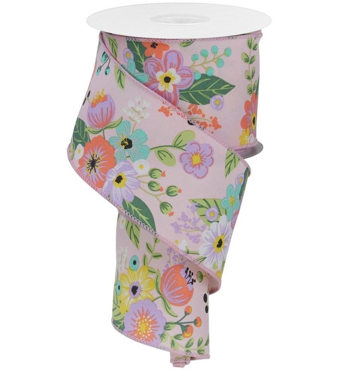 Wired Floral Ribbon 2.5x10yd Graphic Florals Medium - Etsy